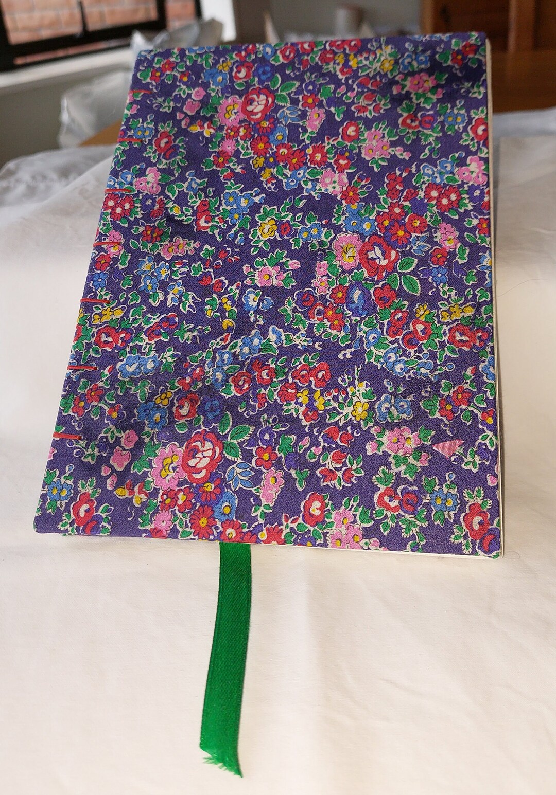 Hand Made Artist's Book With Fabric Covers and Hand Painted Endpapers. - Etsy