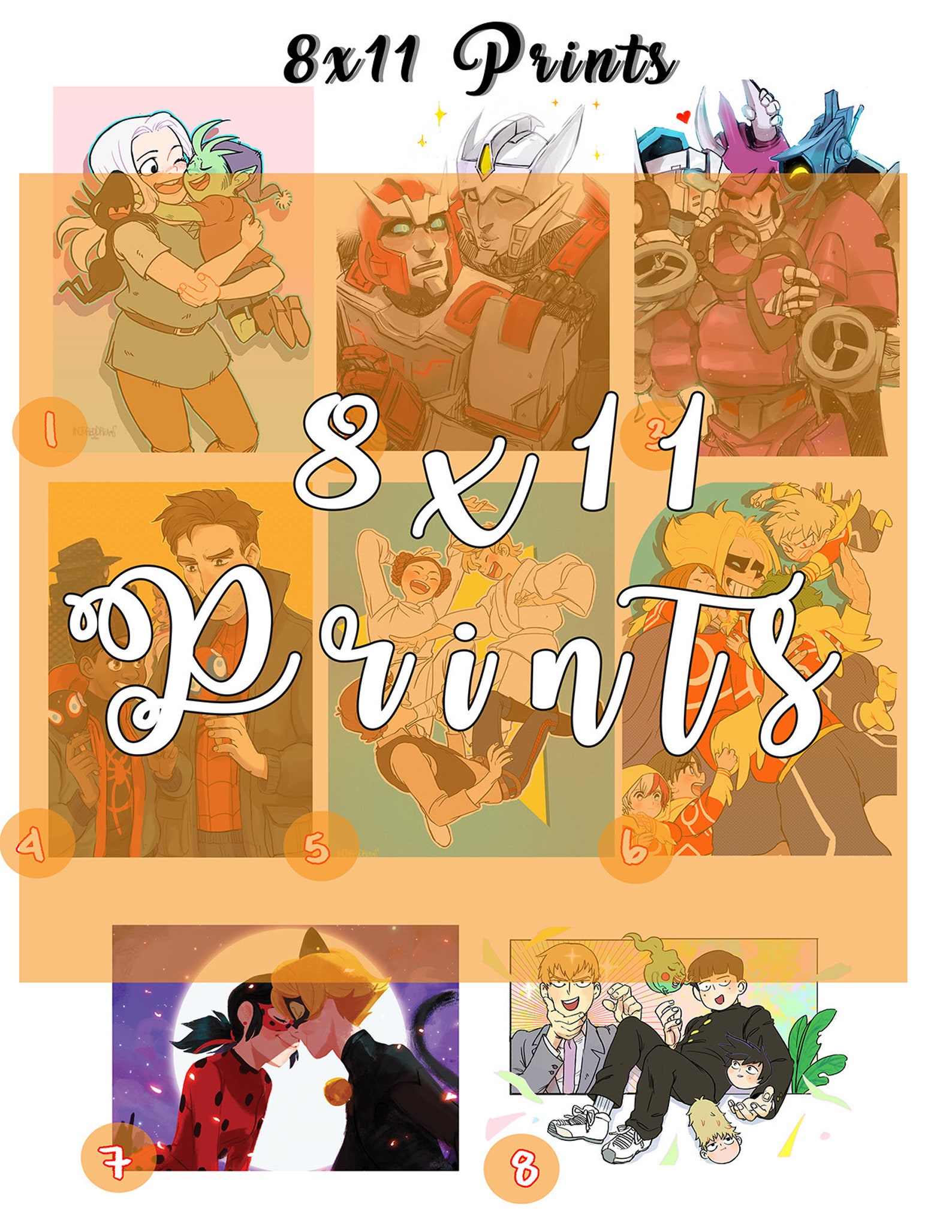 8x11 Mix Prints - Etsy