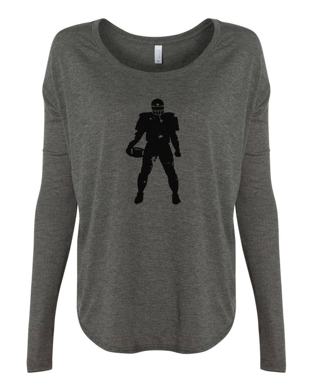 Women's Long Sleeve Player Football Shirt, Flowy Scoop Tee, Football ...