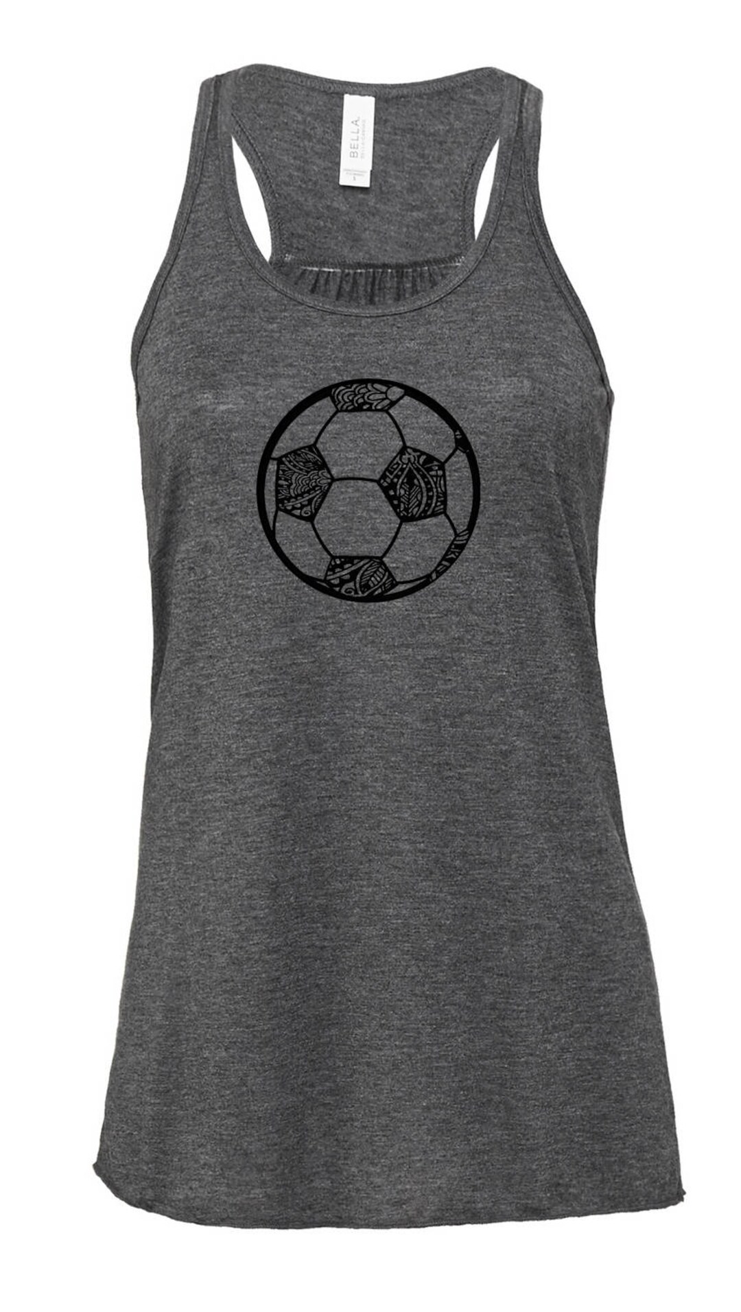 Women's Soccer Printed Tank, Soccer Ball, Racerback Tank, Women's ...