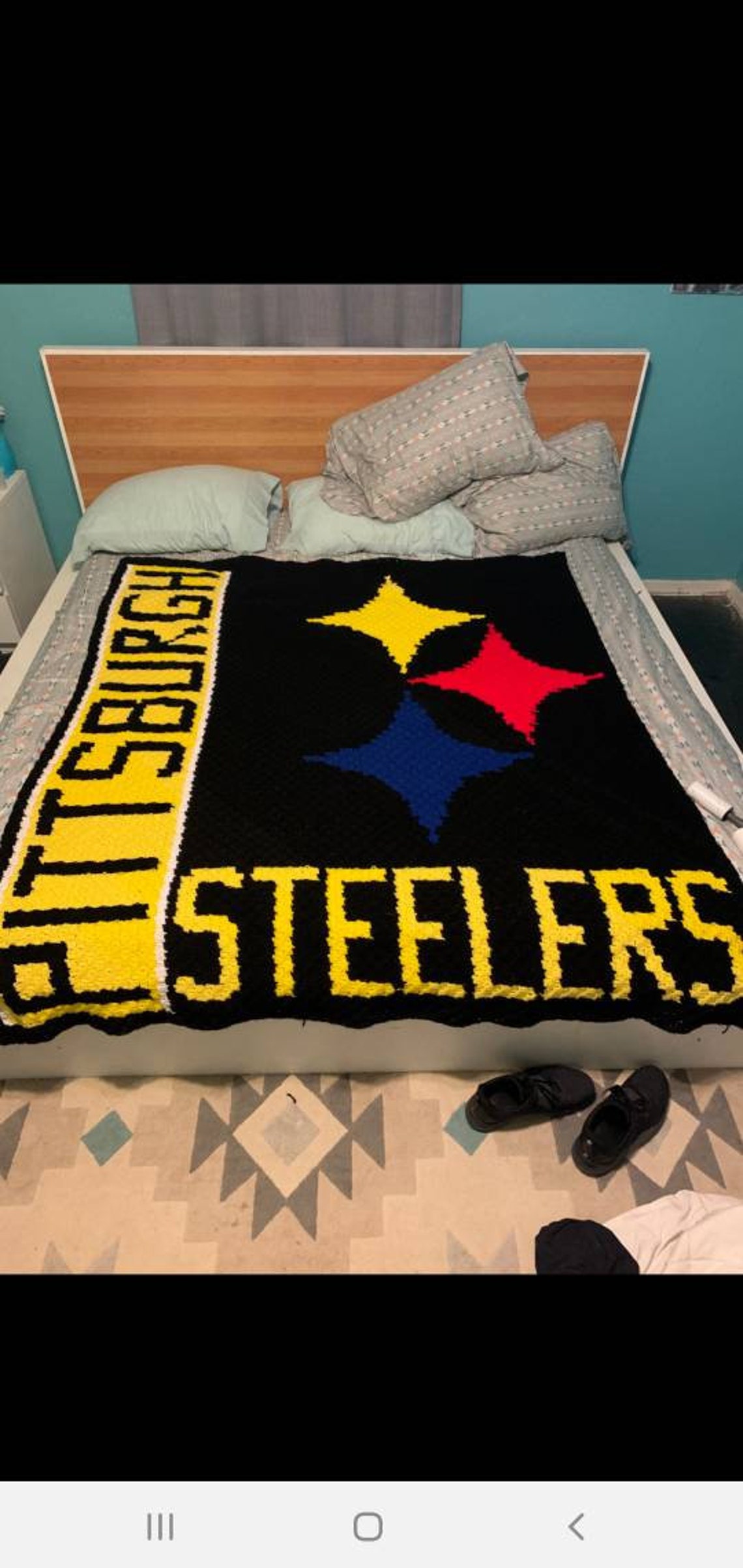 C2C Crochet Steelers Blanket Pattern - Etsy