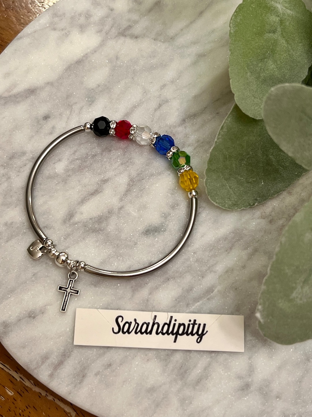 Salvation Bracelet Handmade Beaded Glass Stainless Steel Bracelet ...