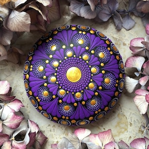 Hand Painted Mandala Stone Meditation Stone Hand Made Painted Stones ...