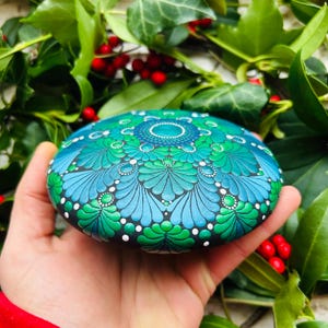 Hand Painted Mandala Stone - Meditation Stone - Hand Made - Painted ...