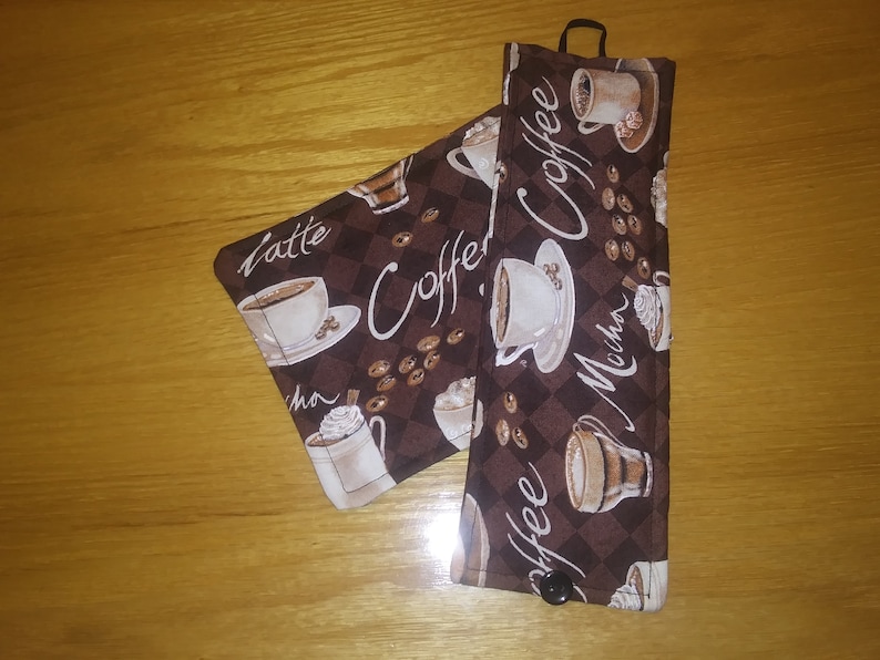 Coffee Fabric Mug Cozy and Rug Set | Mug Warmer Coaster - Etsy