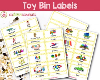 Toy Bin Labels (turquoise) - Printable for Classroom or Playroom ...