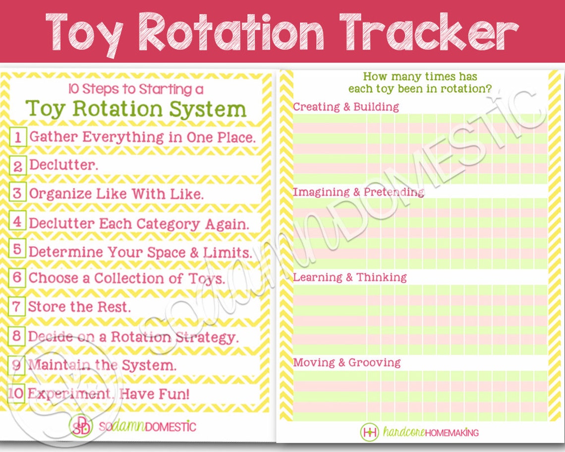 Toy Rotation Tracker & Checklist - Printable - Etsy