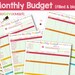Budget Printable Bundle Save 5 Dollars - Etsy