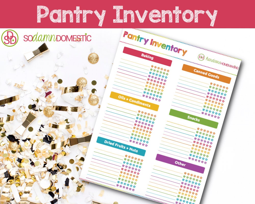 Kitchen Printable Bundle Food Organizers pantry Inventory - Etsy