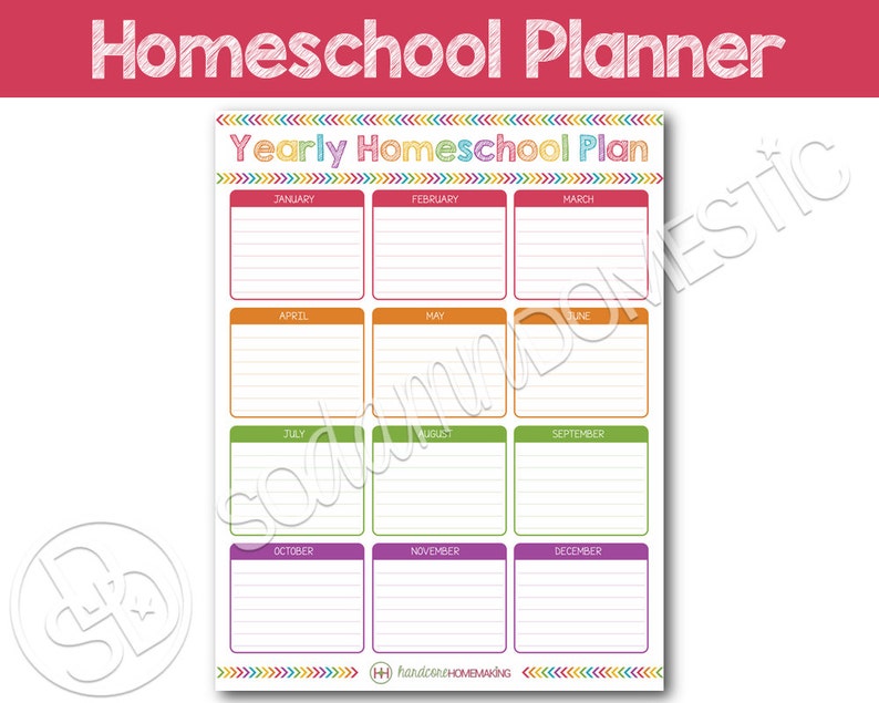 Annual Homeschool Planning Sheet - Etsy