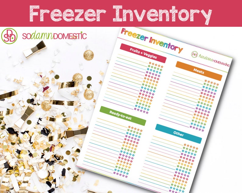 Kitchen Printable Bundle Food Organizers pantry Inventory, Freezer ...