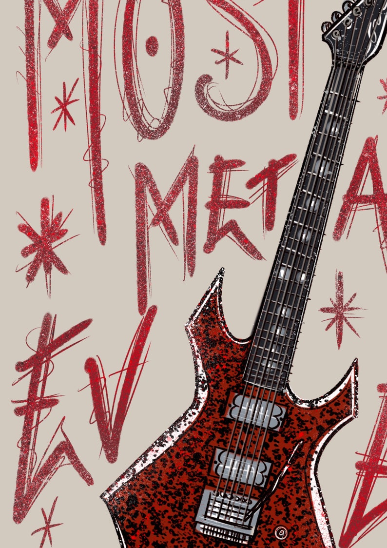 Stranger Things Eddie Munsons Guitar Most Metal Ever - Etsy