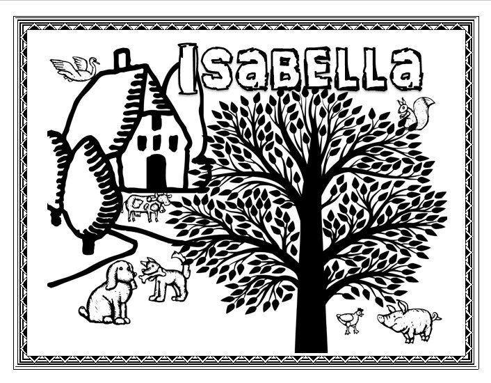 5 Printable Name Coloring Pages/Name Coloring Pages/Custom | Etsy