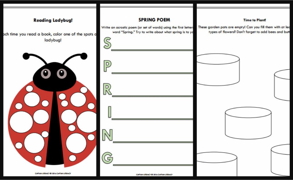 Spring Activity Book / Printable /18 Pages / Spring Coloring / Spring ...