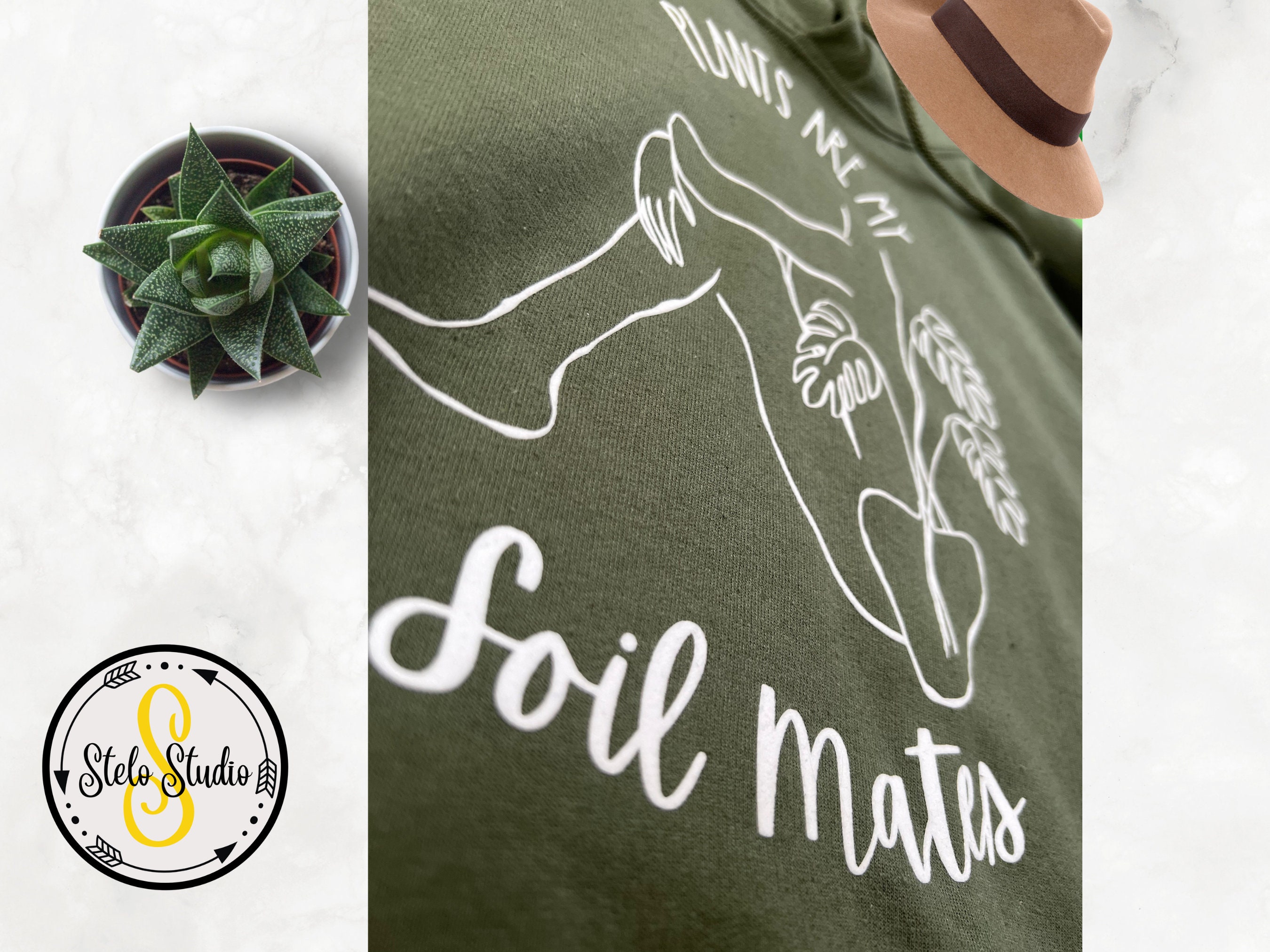 Plants Are My Soil Mates Hoodie, Line Art Woman Hoodie, Line Are Plant ...
