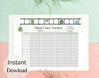 Printable Plant Tracker, Plant Care, Plant Care Schedule, Plant Care ...