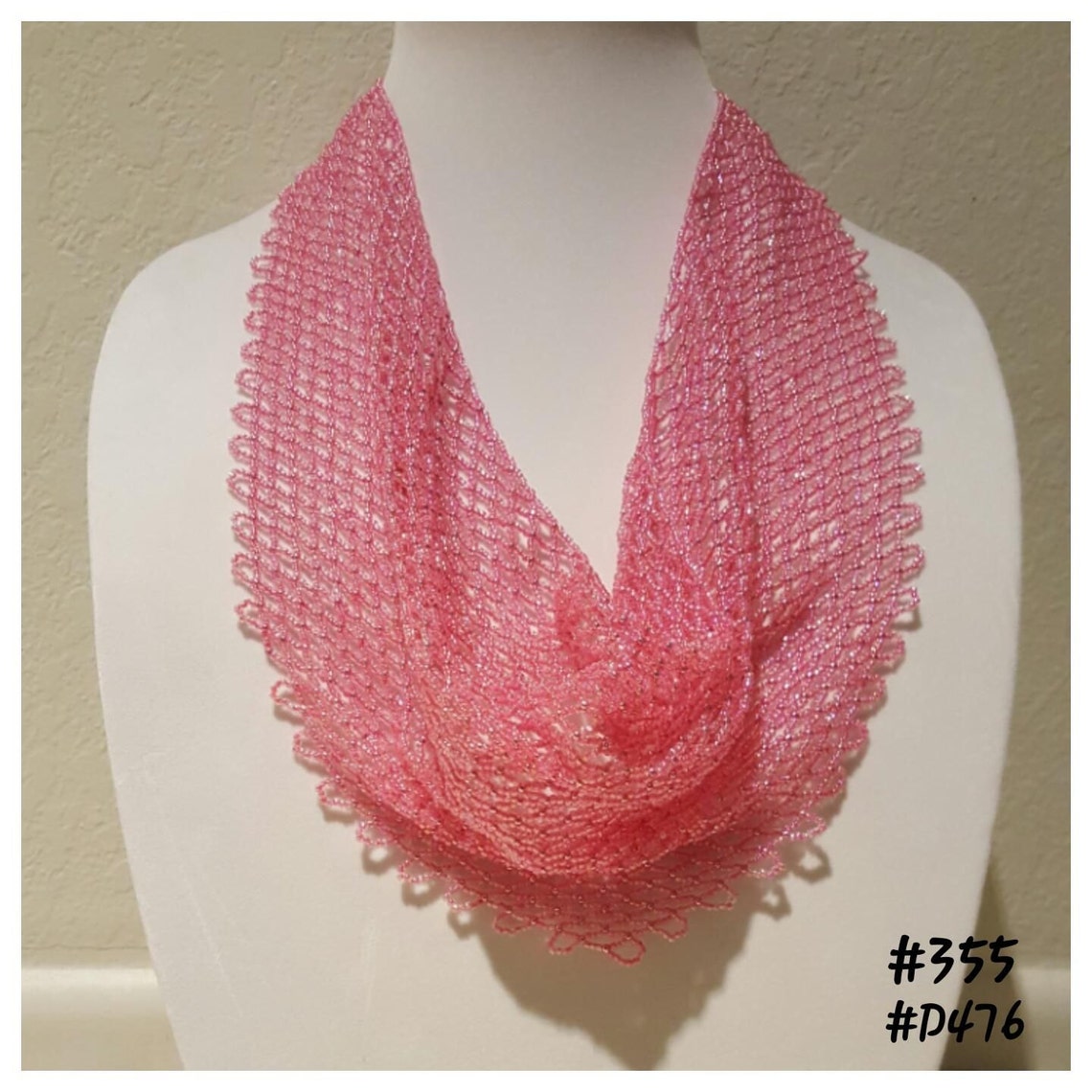 Solid Netted Beaded Scarf Pattern - Etsy