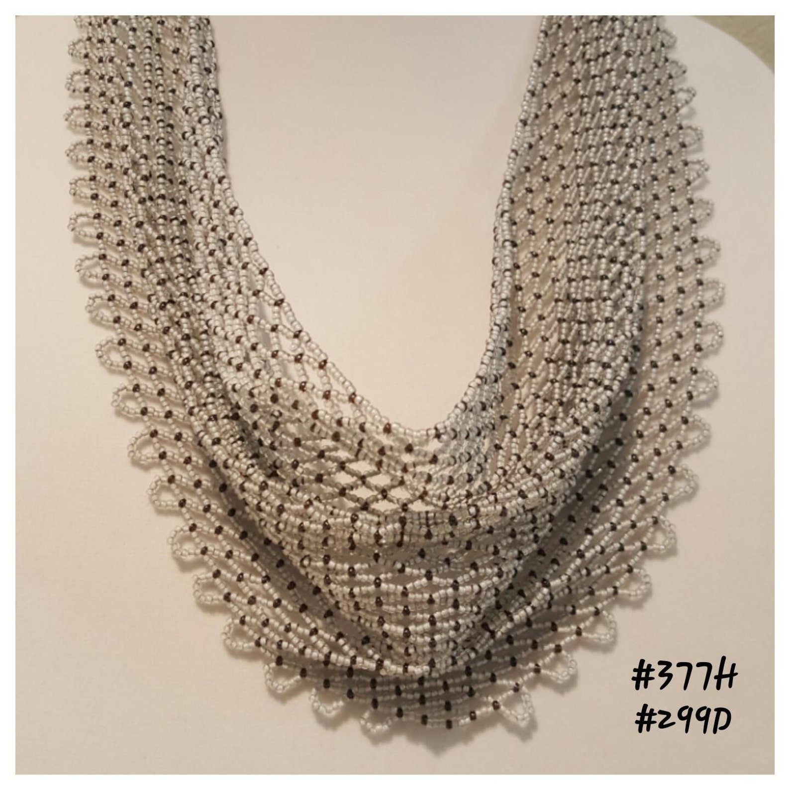 Solid Netted Beaded Scarf Pattern - Etsy