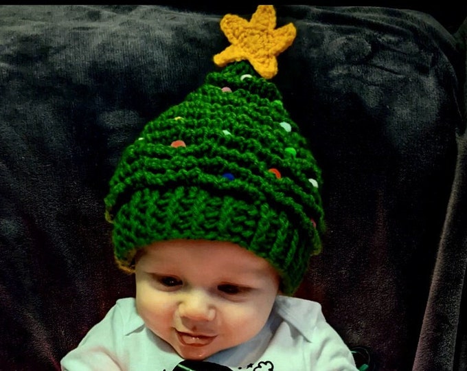 Christmas Tree Hat With Ornaments and Star - Baby Toddler Child Adult ...