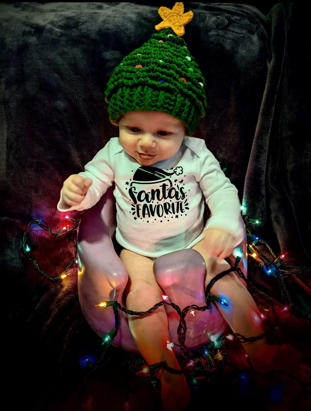 Christmas Tree Hat With Ornaments and Star - Baby Toddler Child Adult ...