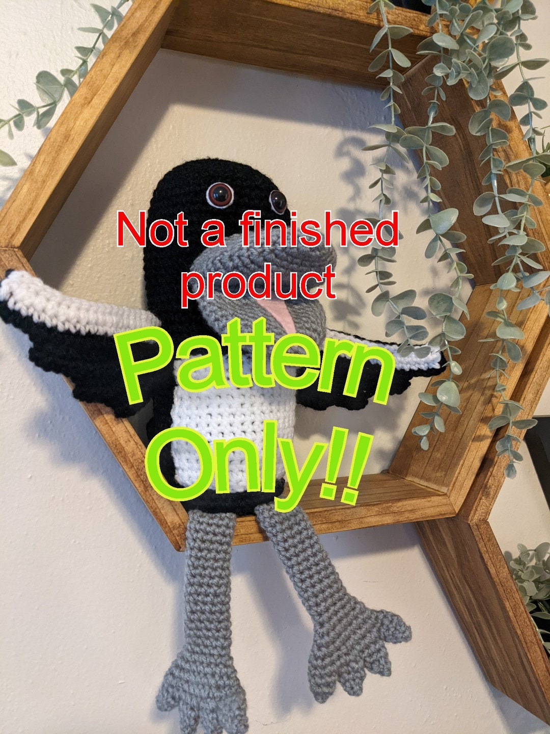 DIGITAL PDF PATTERN Download for Maggie the Magpie - Pattern Only - Etsy