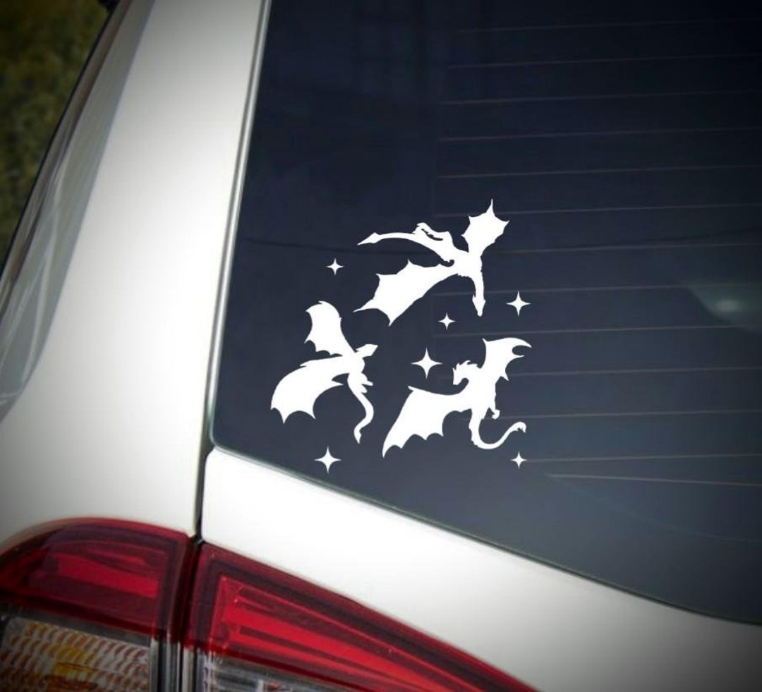 Fourth Wing Three Dragons Vinyl Decal - Outdoor or Indoor Use - Etsy