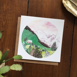Austrian Mountains Greetings Card - Etsy