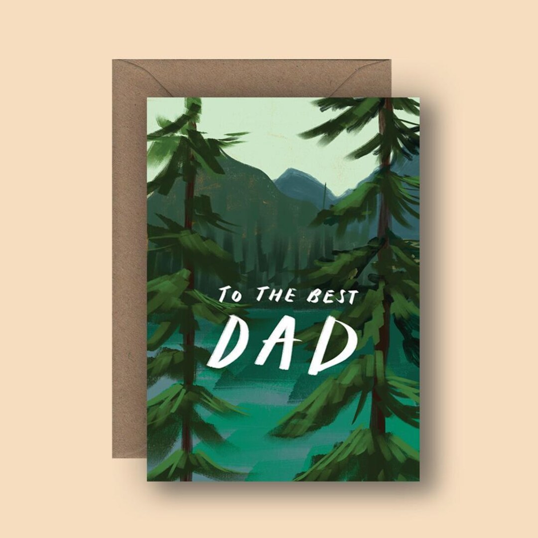 Best Dad Forest Card - Etsy
