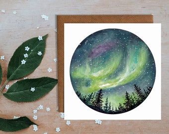 Ethereal Night : Fine Art Greeting Card Northern Lights - Etsy