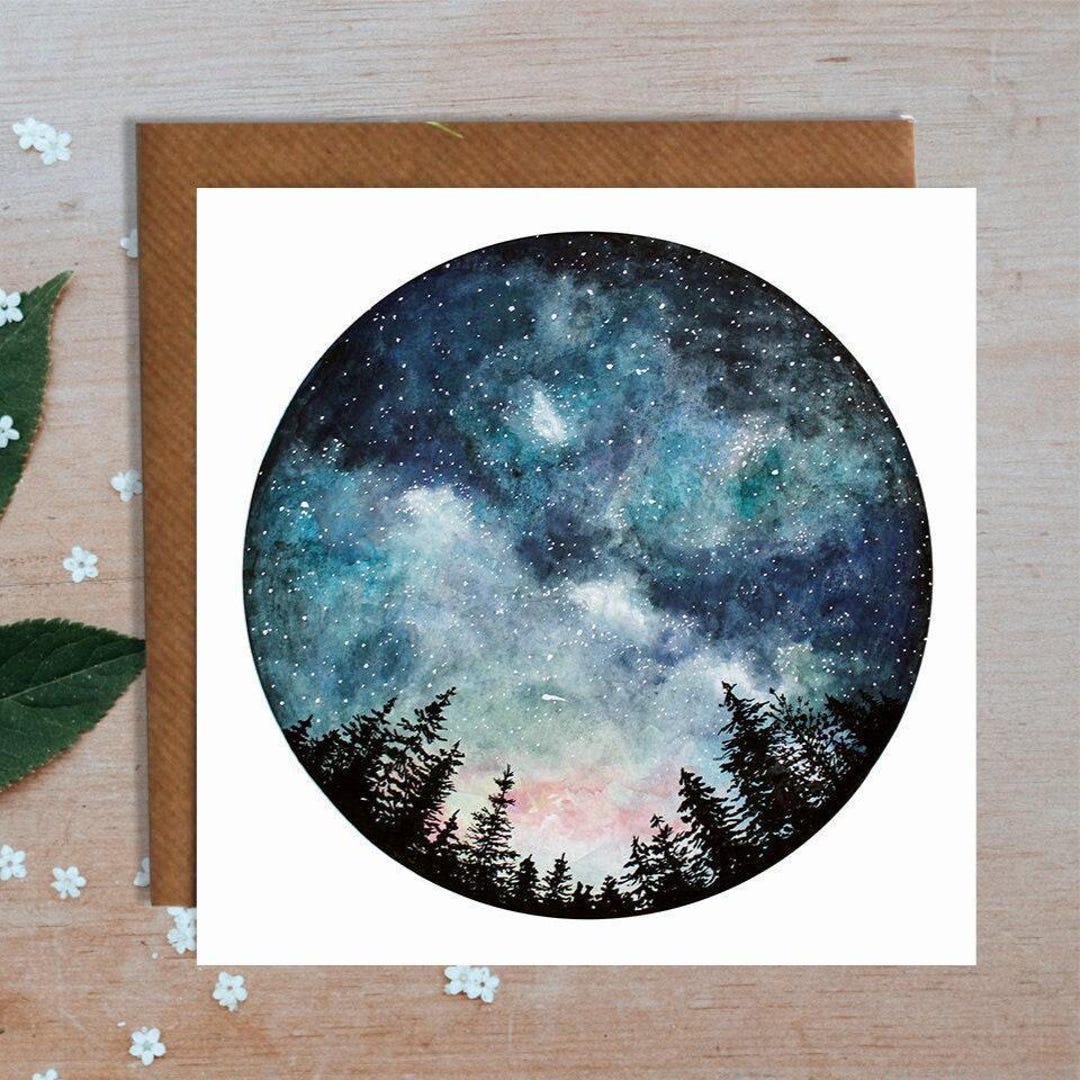 Starry Sky Greetings Card - Etsy