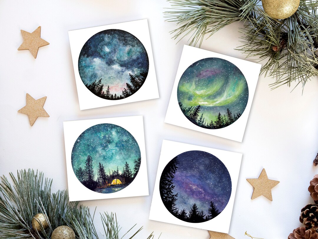 Starry Sky Cards | Set of 4 - Etsy