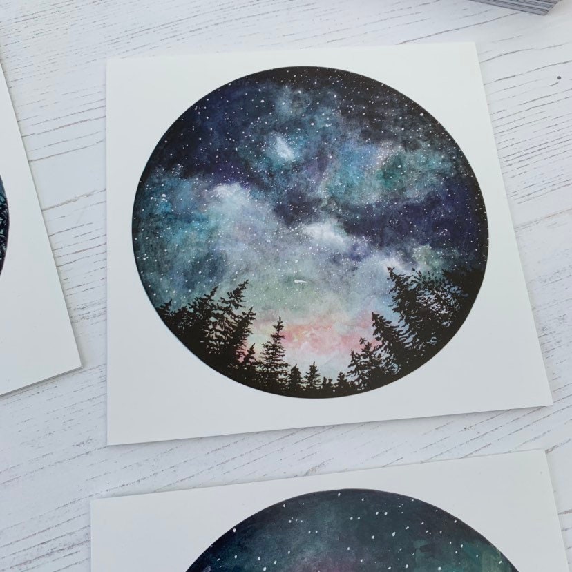 Starry Sky Cards Set of 4 - Etsy UK