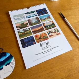 2025 Illustrated Landscapes Calendar A4 - Etsy