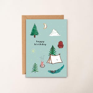 Happy Birthday Camping Card - Etsy