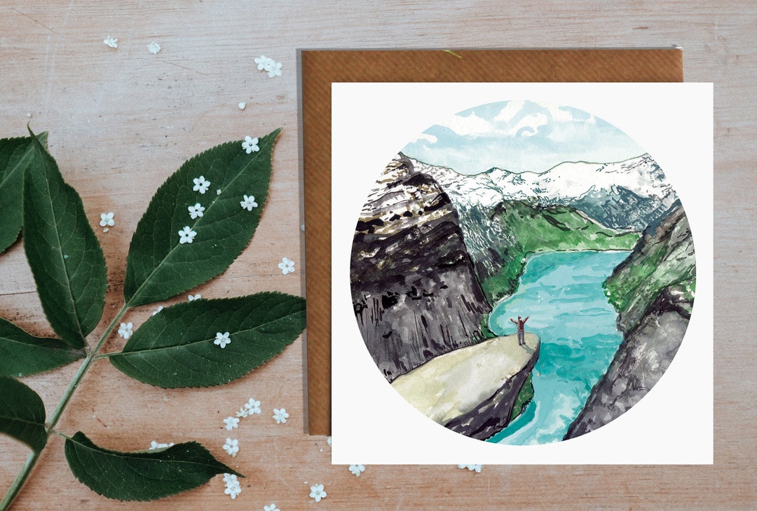 Trolltunga Norway Greetings Card - Etsy UK