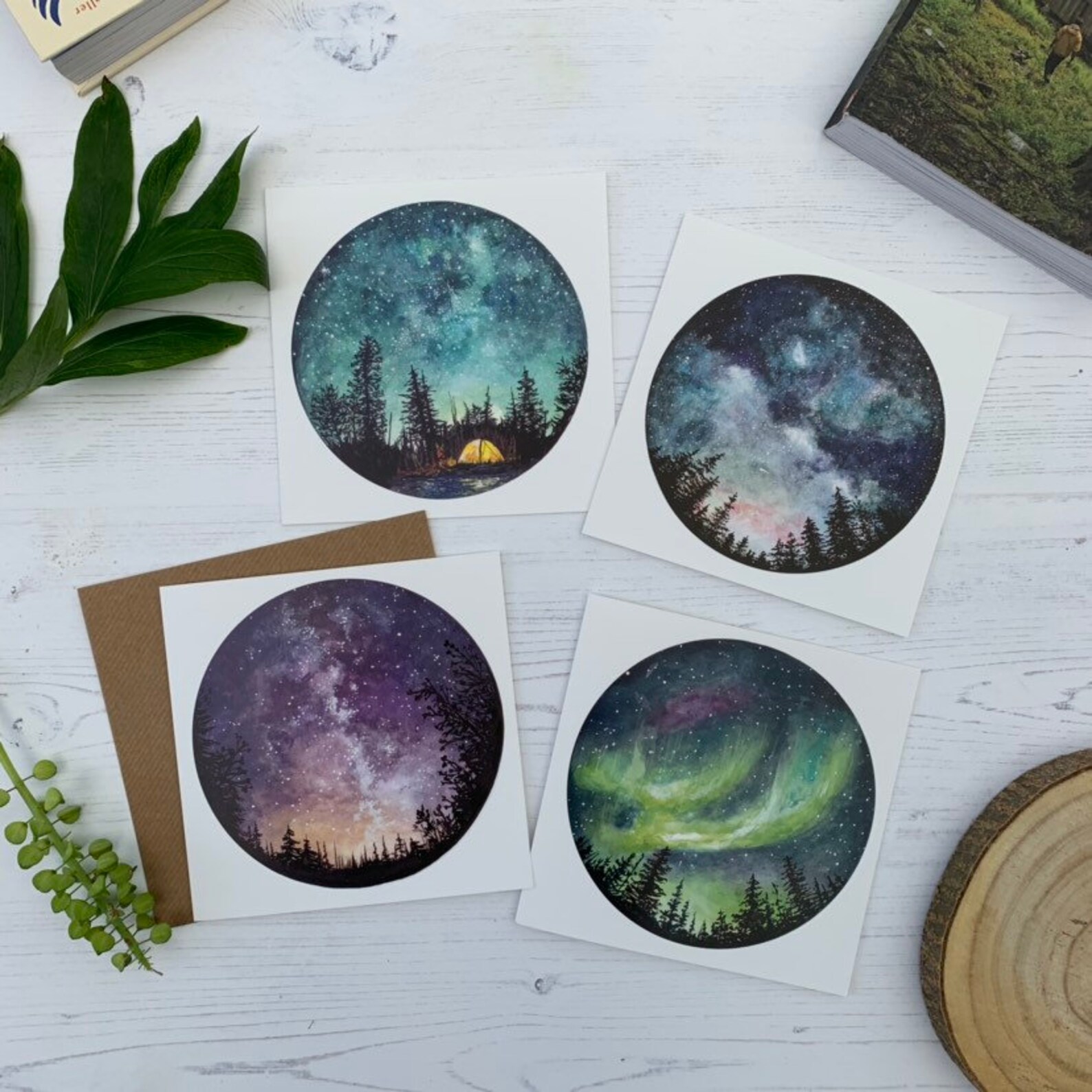 Starry Sky Cards Set of 4 | Etsy UK