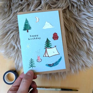 Happy Birthday Camping Card - Etsy