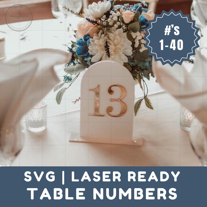 Table Numbers Svg - Etsy