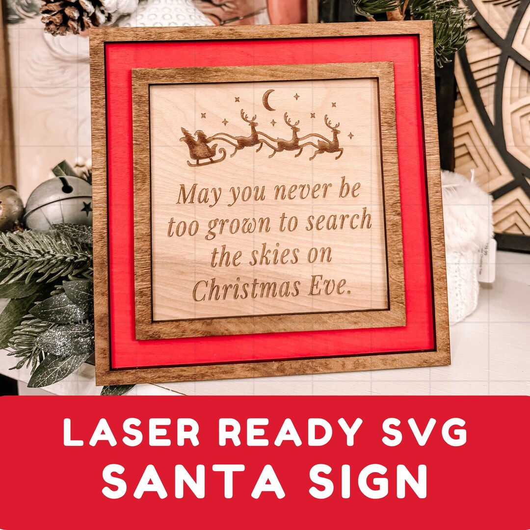 Christmas Sign SVG | Santa Sign Digital File - Etsy