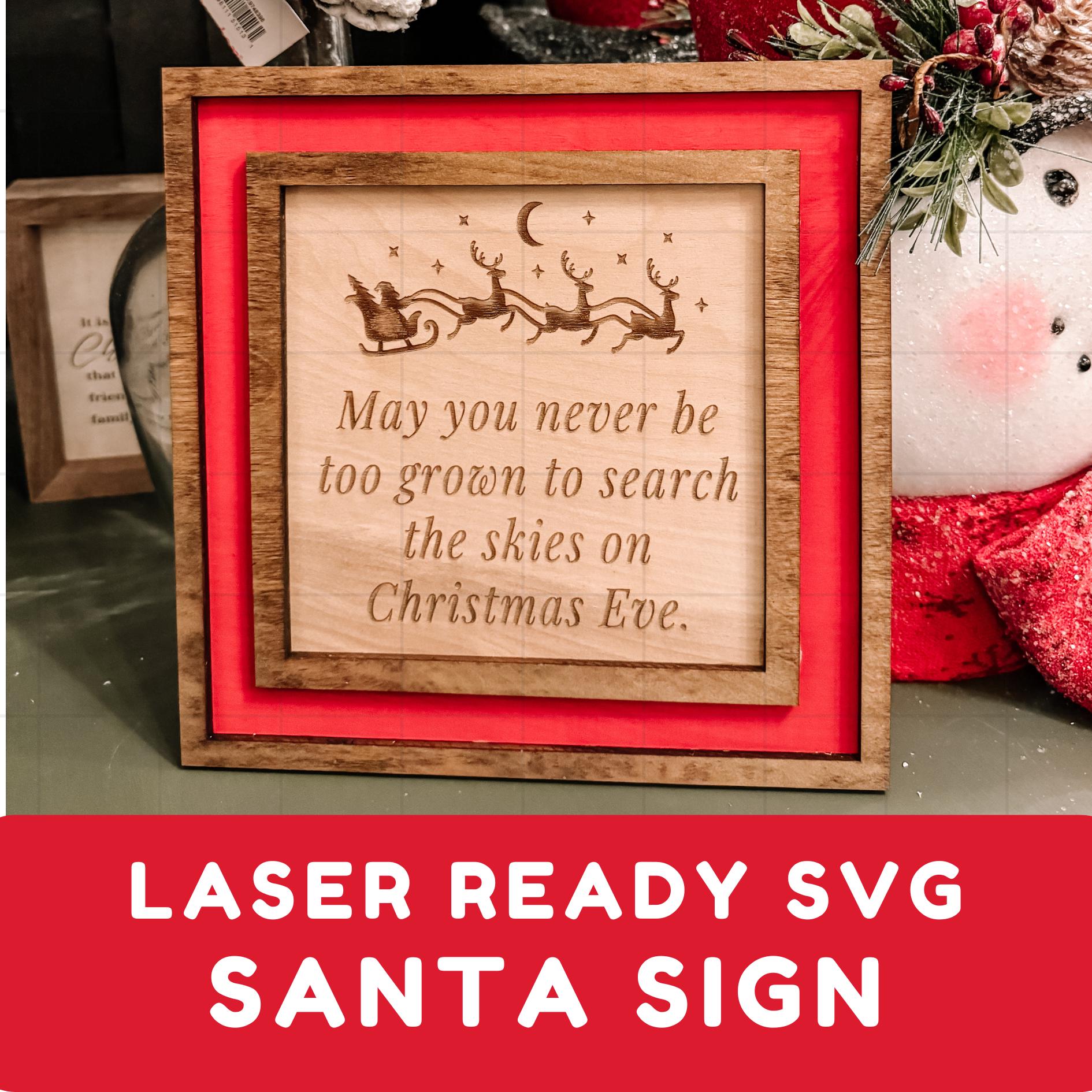 Christmas Sign SVG | Santa Sign Digital File - Etsy