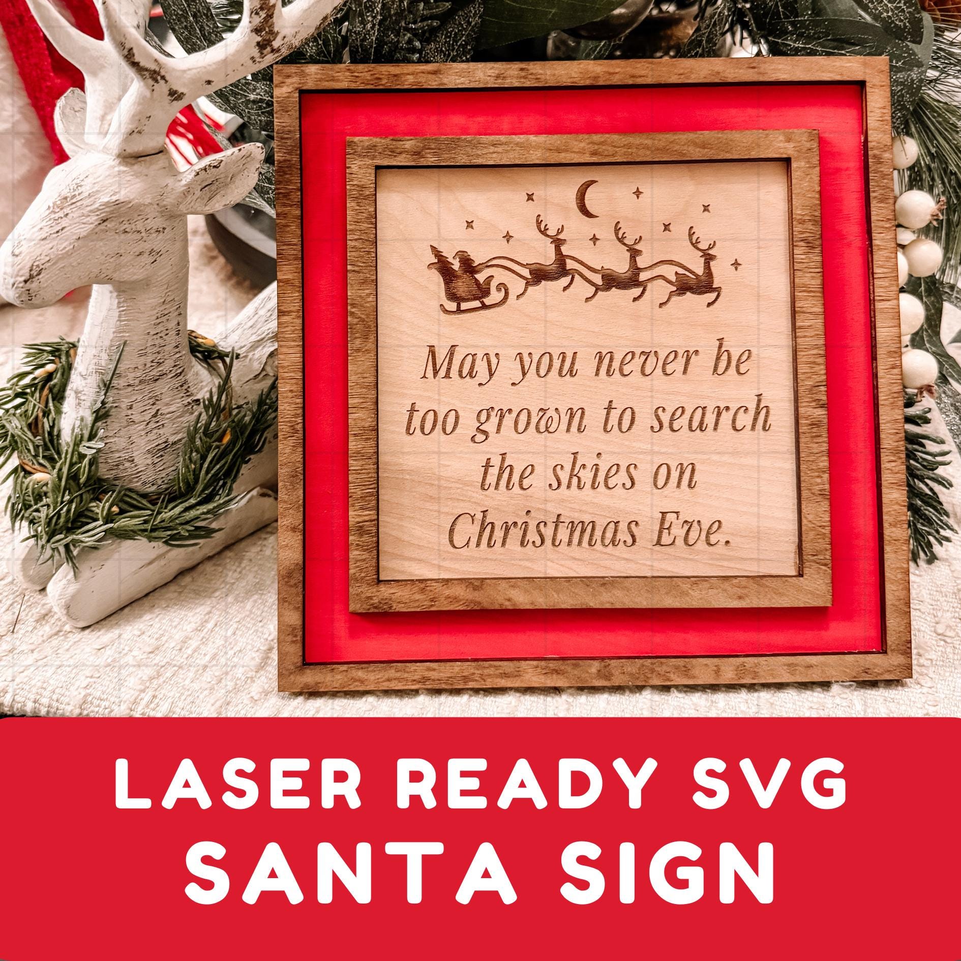 Christmas Sign SVG | Santa Sign Digital File - Etsy