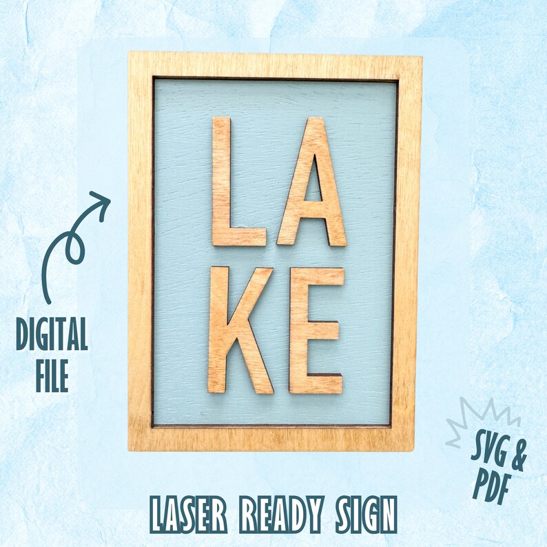 Lake Sign SVG | Lake Decor Svg | Lake House Decor | Rustic Lake SVG for ...