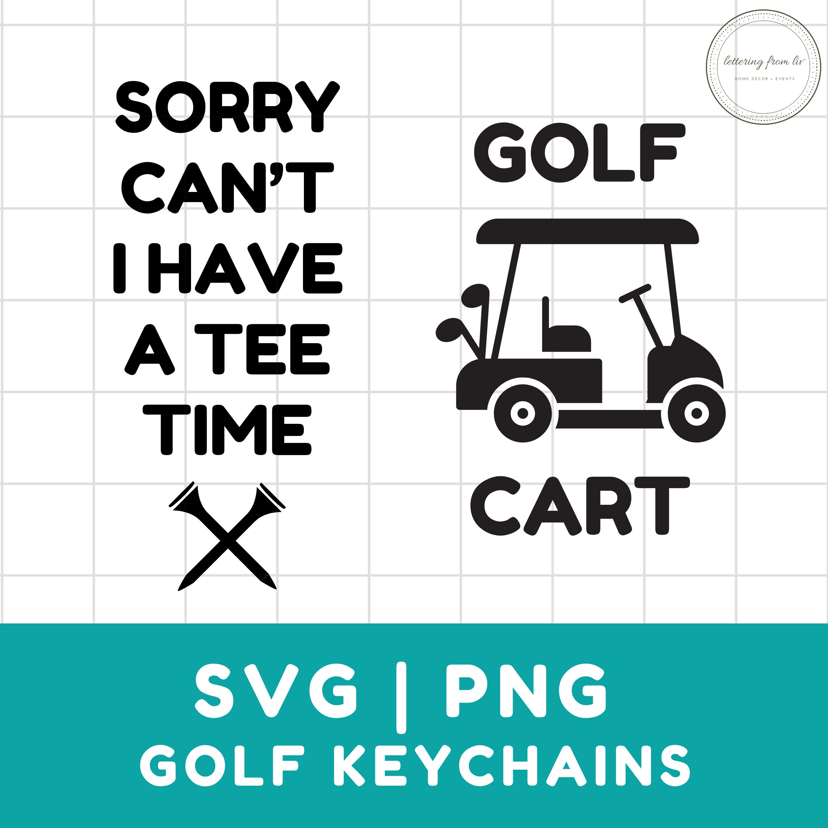Golf SVG Keychain Files - Etsy