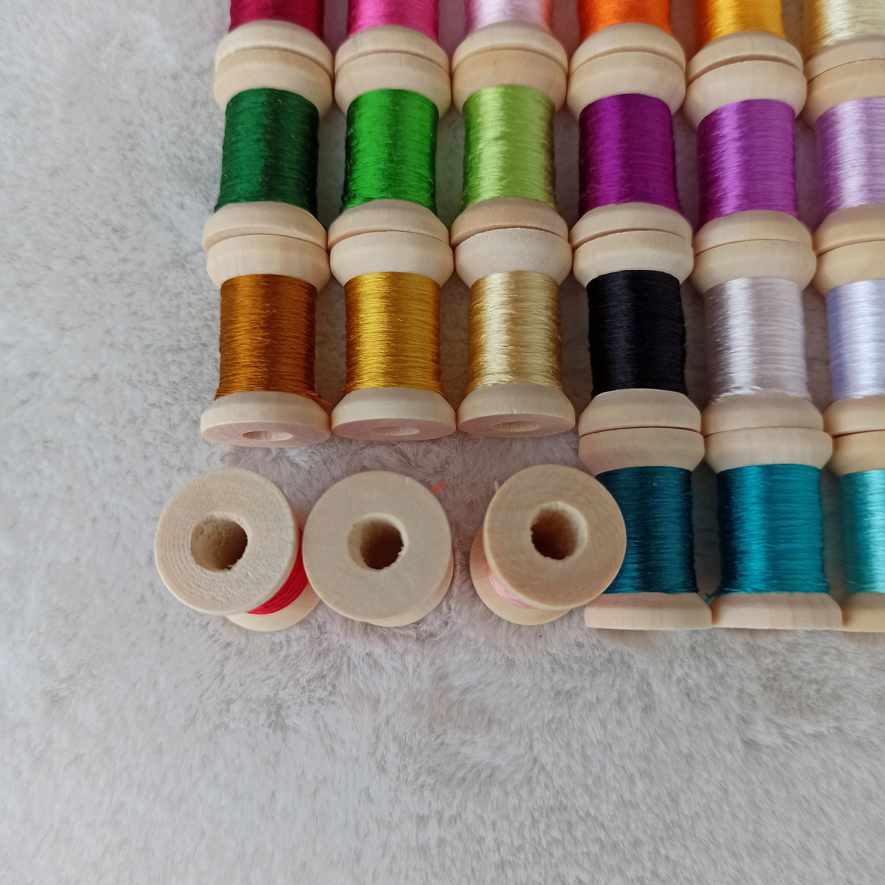 Embroidery Silk Spools Pack of 30 Spools Hand-dyed 100% - Etsy