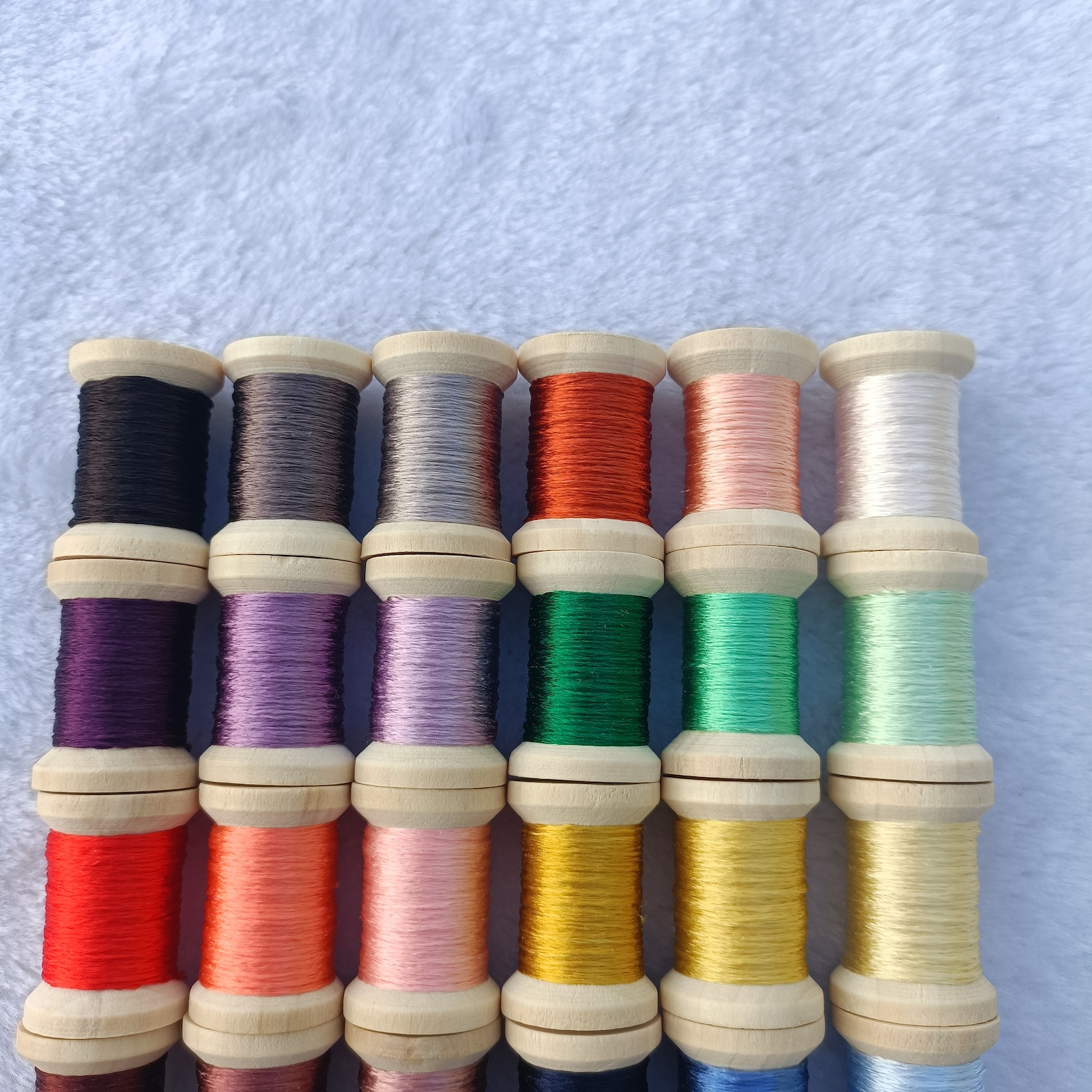 Embroidery Silk Spools Pack of 30 Spools Hand-dyed 100% - Etsy