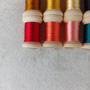 Embroidery Silk Spools | Pack of 30 Spools Hand-dyed 100% Natural ...