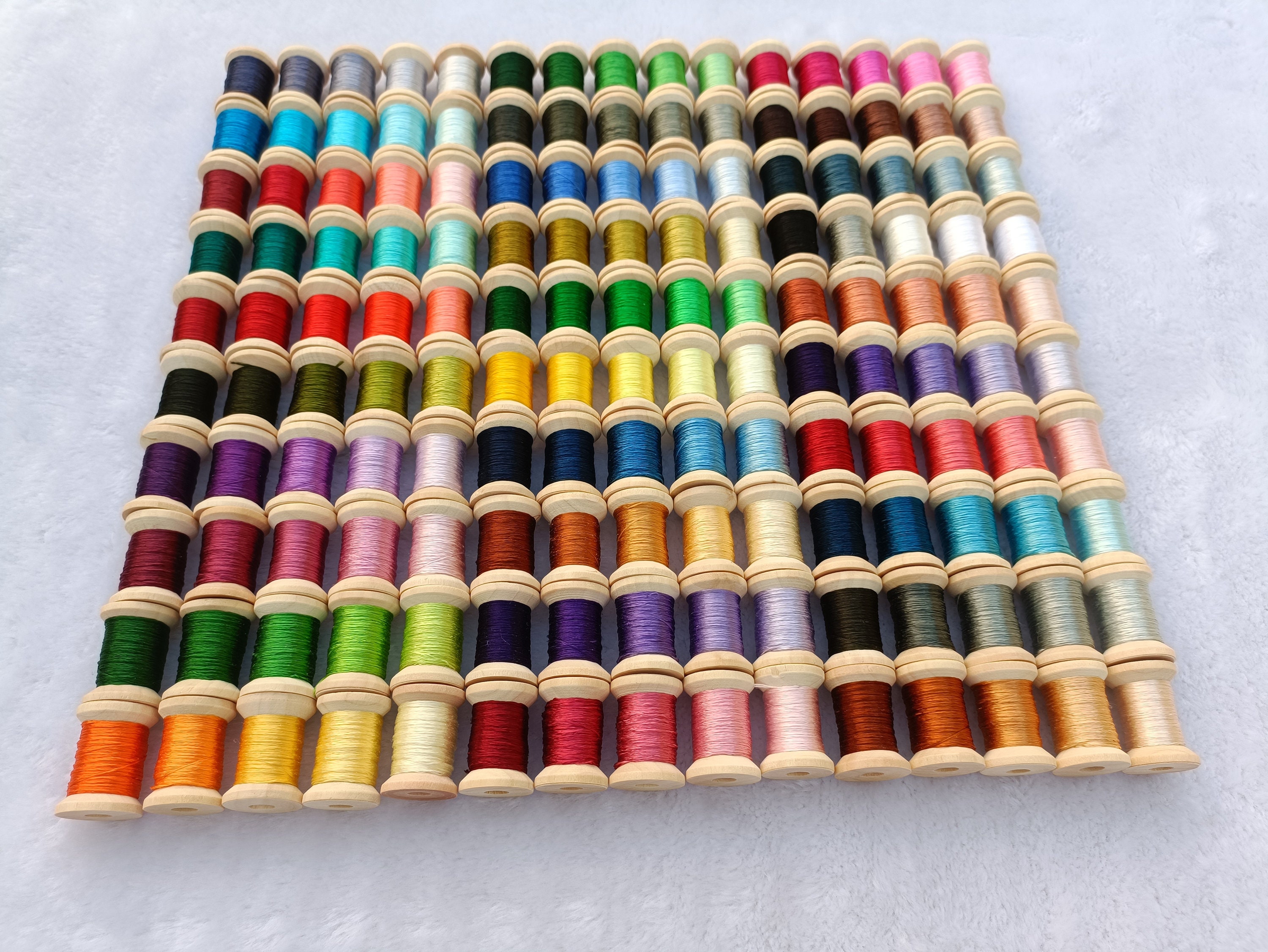 Silk Thread Packs 150 Spools 100% Fine Mulberry Silk Embroidery Threads ...