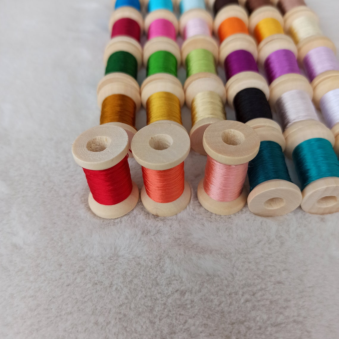 Embroidery Silk Spools Pack of 30 Spools Hand-dyed 100% - Etsy