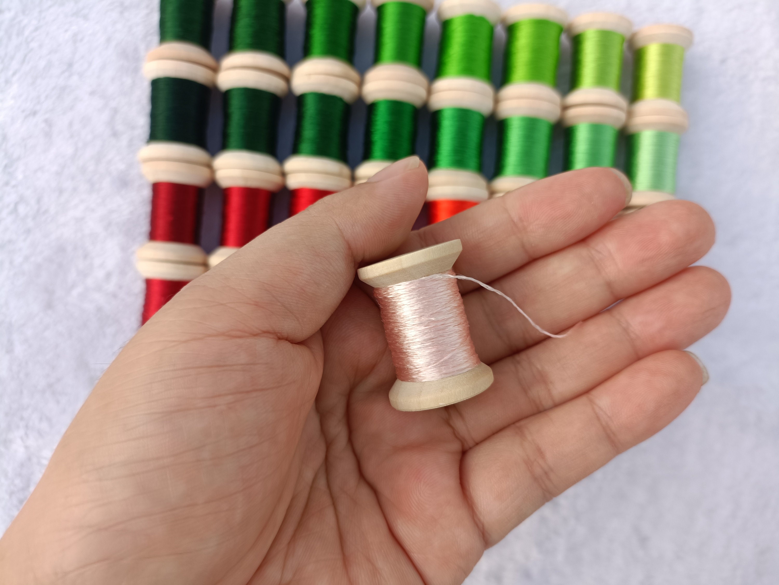 Embroidery Silk Spools Pack of 30 Spools Hand-dyed 100% - Etsy