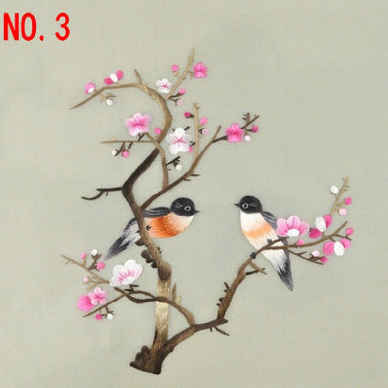 Suzhou Silk Embroidery DIY Kit | Floral & Bird Pattern, With Hoop - Etsy